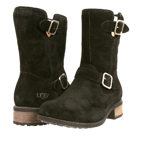 UGG | Shoes | Ugg Chaney Side Zip Sherpa Sheep Lined Buckle Boot | Poshmark